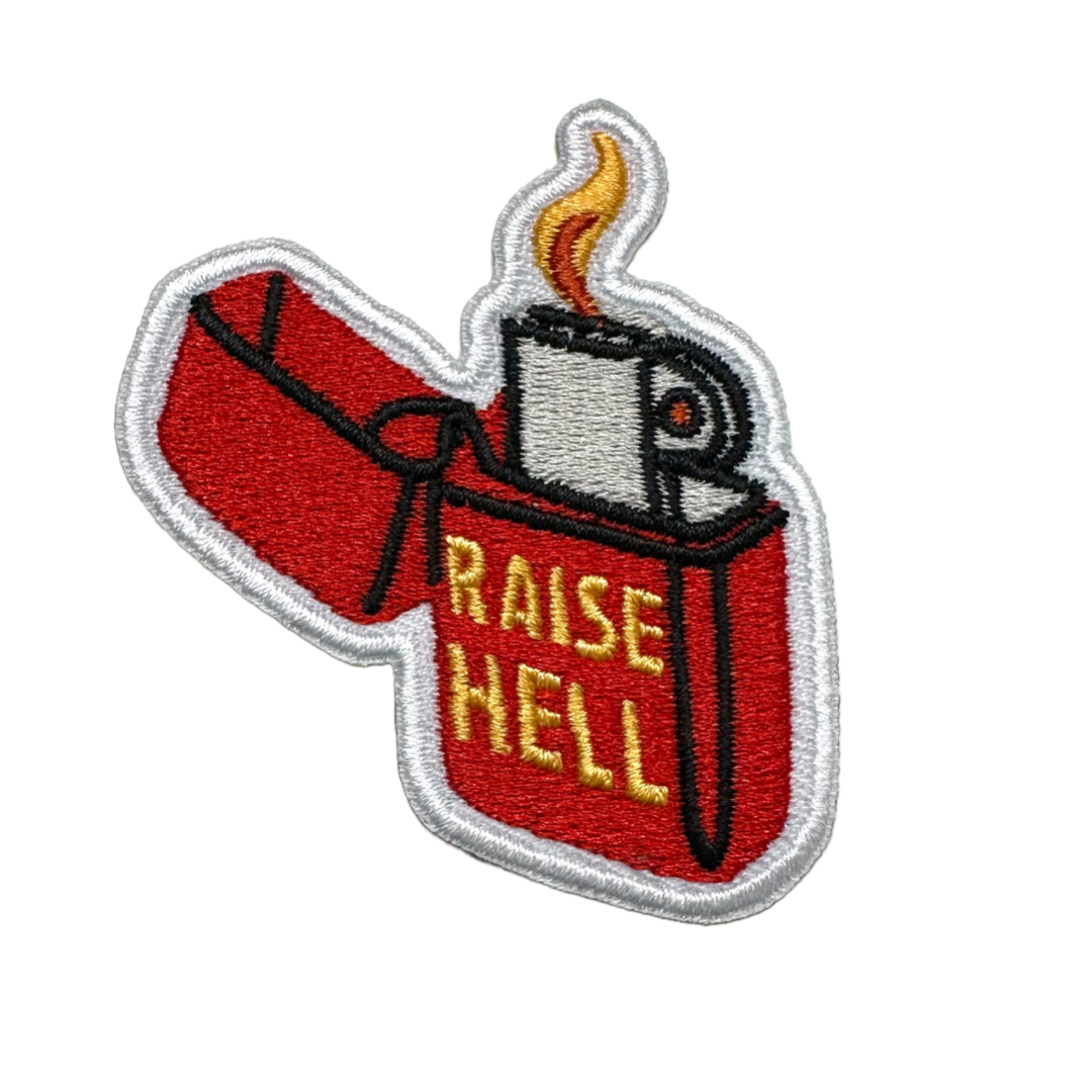 Raise Hell Embroidered Patch: No packaging – Sercy+Co